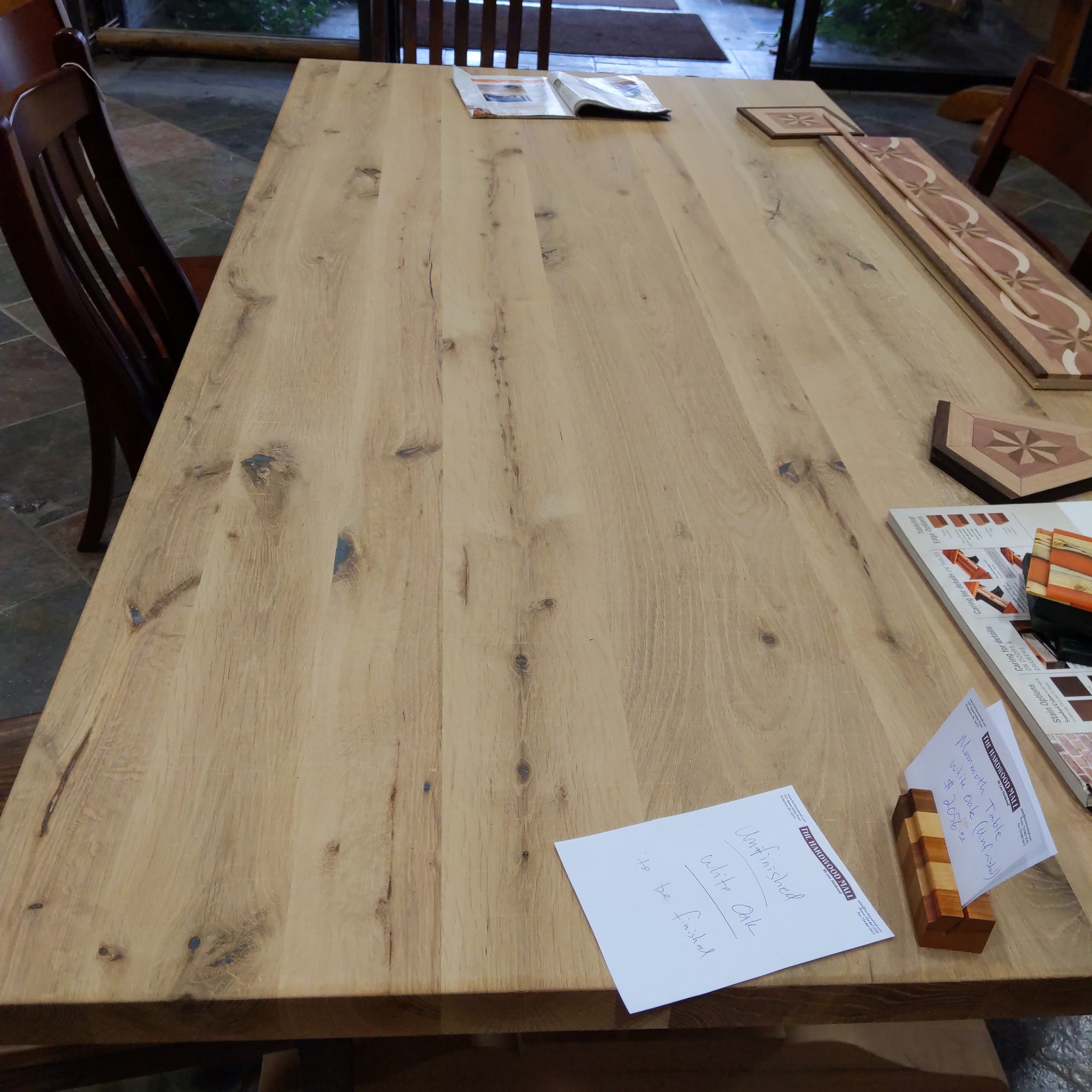 White Oak Mammoth Table Unfinished The Hardwood Mall